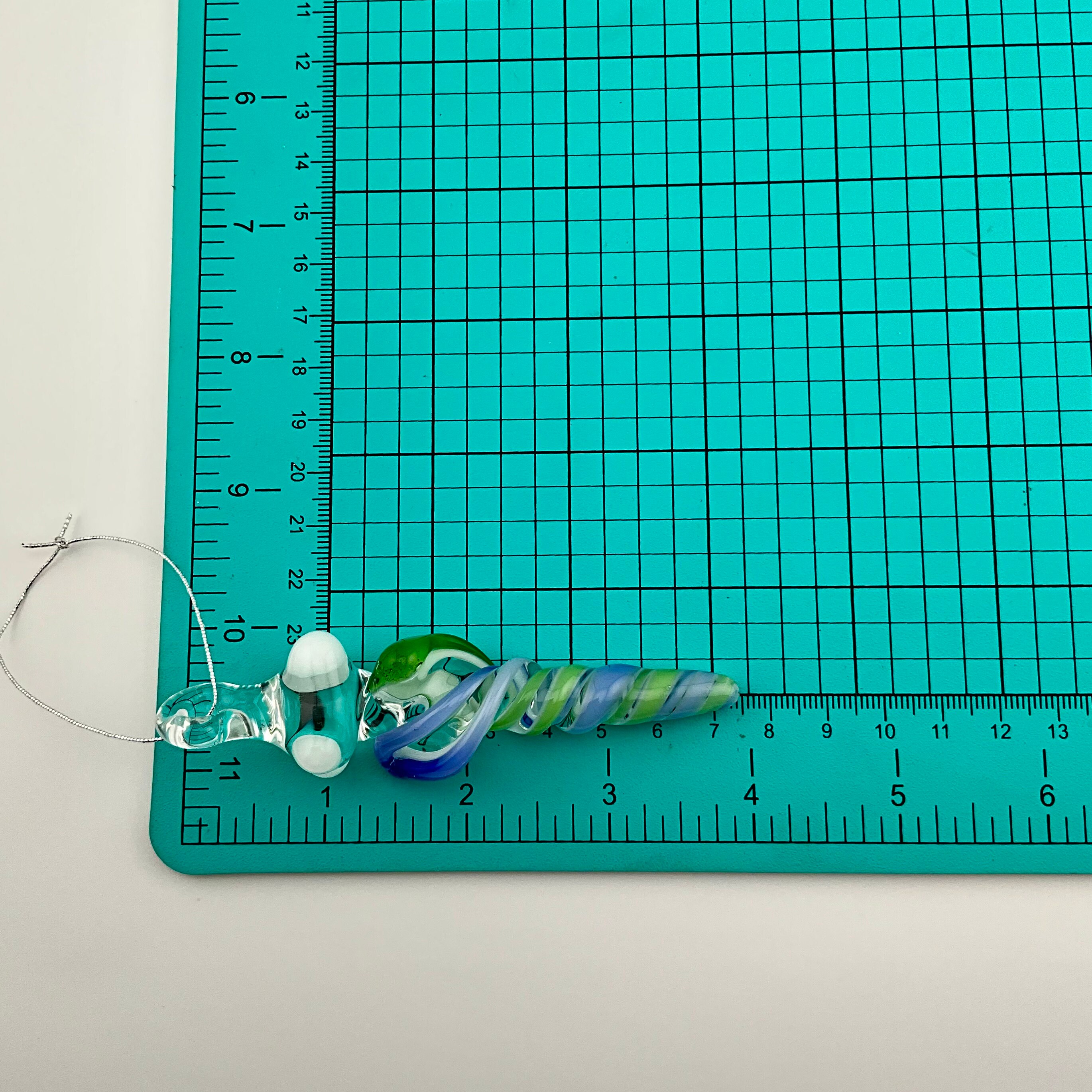 Mini Glass Icicle Ornament With Neptune Blue and Plantphibian - Etsy