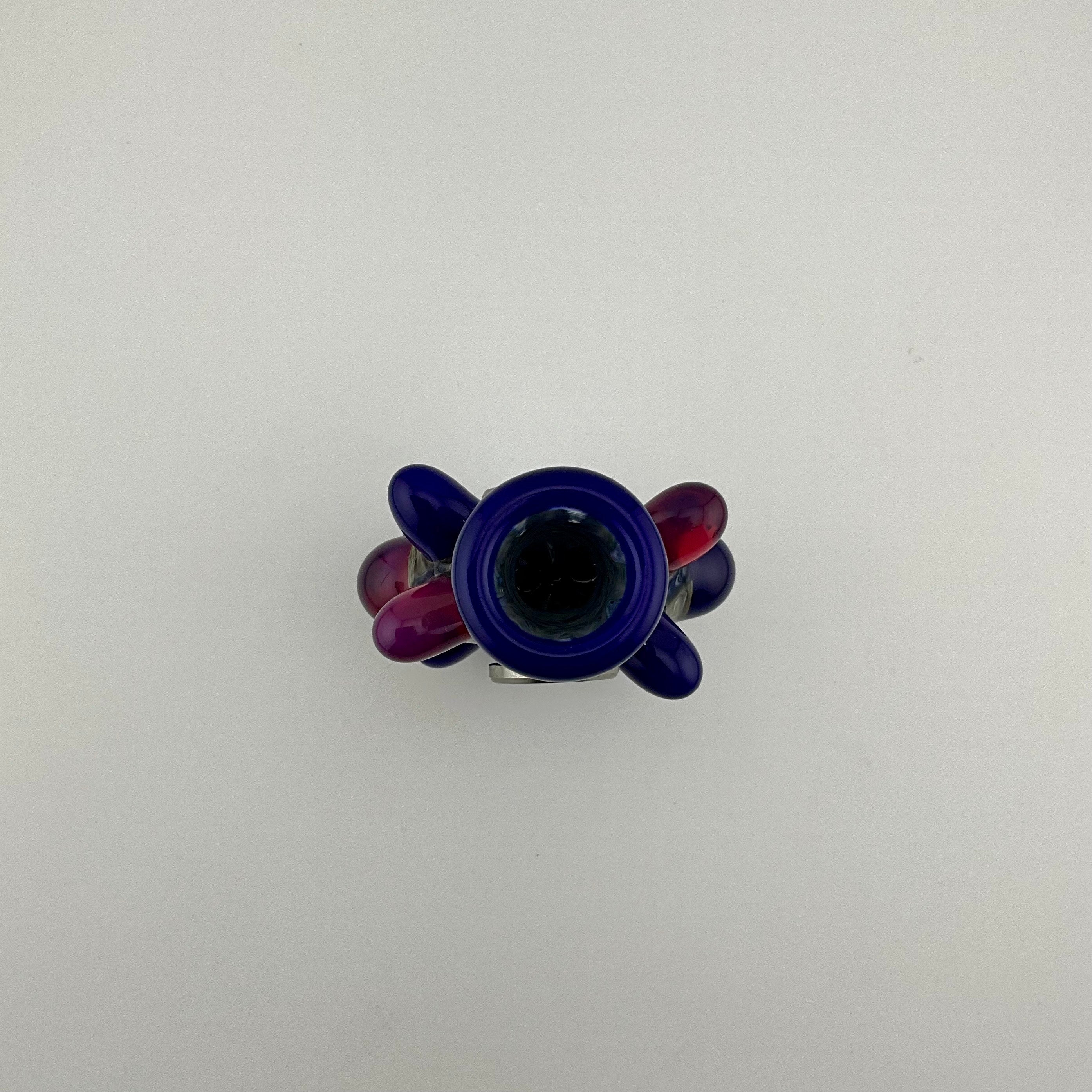 Glass Fidget Spinner Chillum Green and Blue Silver Fumed Tobacco Pipe ...