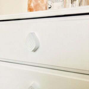 Leaf Shaped Concrete Drawer Knob/pull Painted. - Etsy