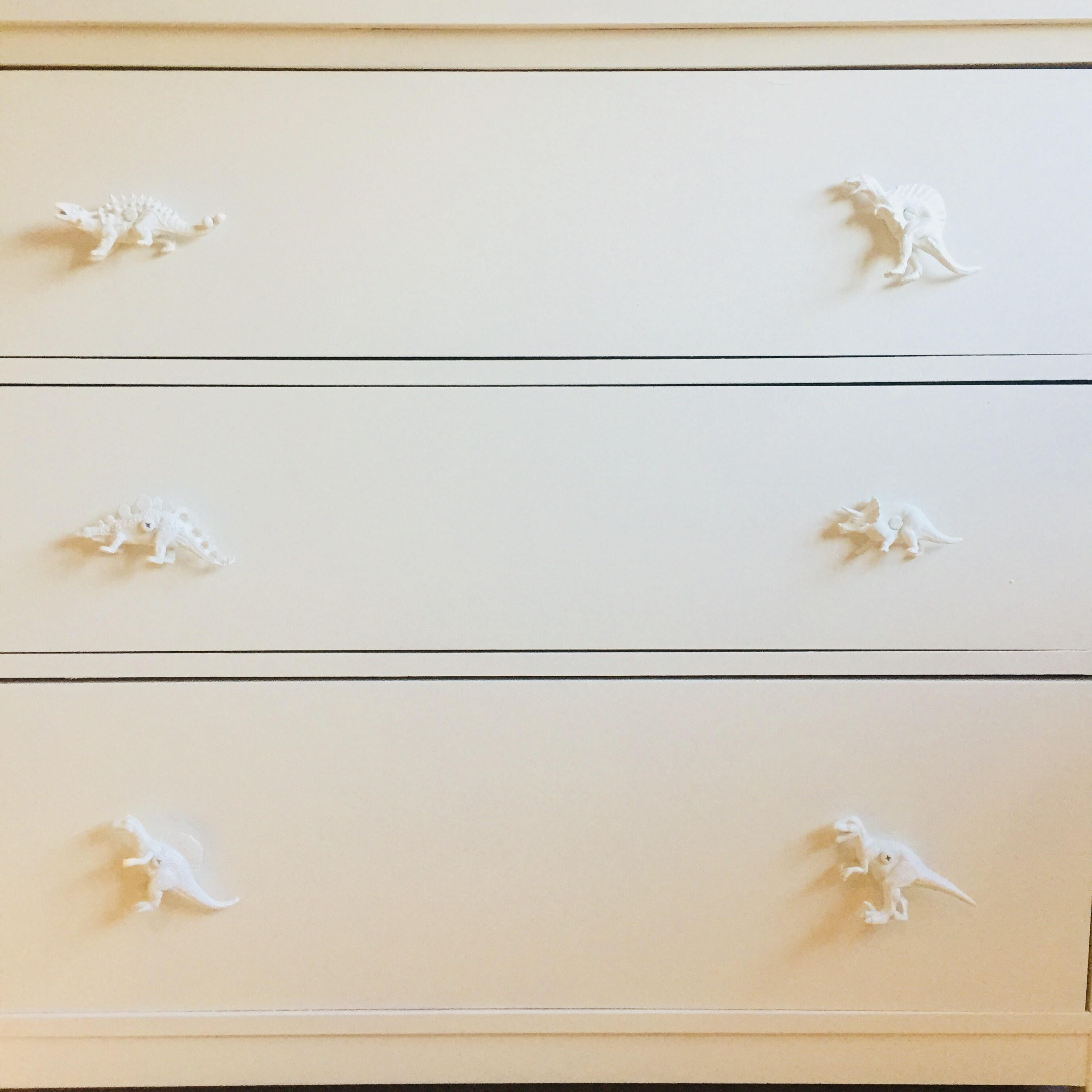 Dinosaur furniture knobs / drawer pulls Painted plastic | Etsy