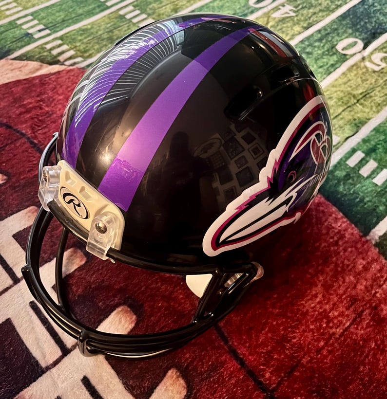 Eric Weddle Signed Custom Baltimore Ravens Full Size Helmet W/fear the ...