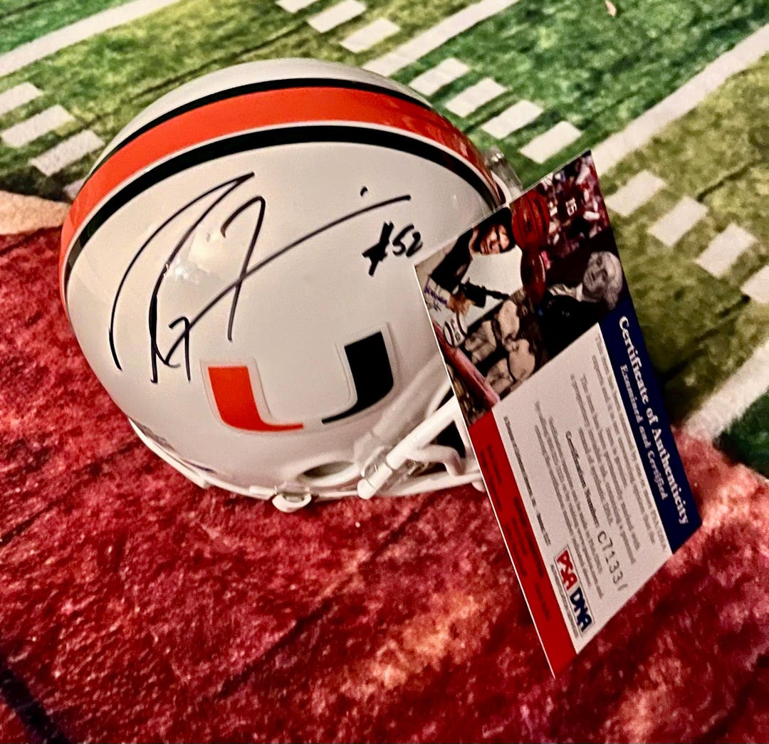 Ray Lewis Signed Miami Hurricanes Mini Helmet PSA - Etsy