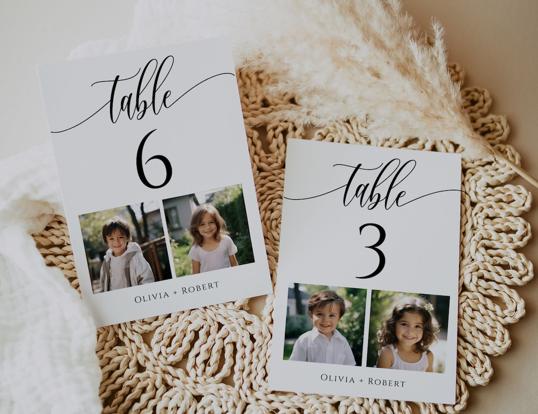 When We Were Age Wedding Table Number Signs, Modern Wedding Table ...