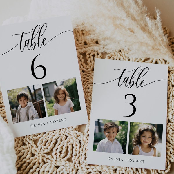 5x7 Table Numbers - Etsy