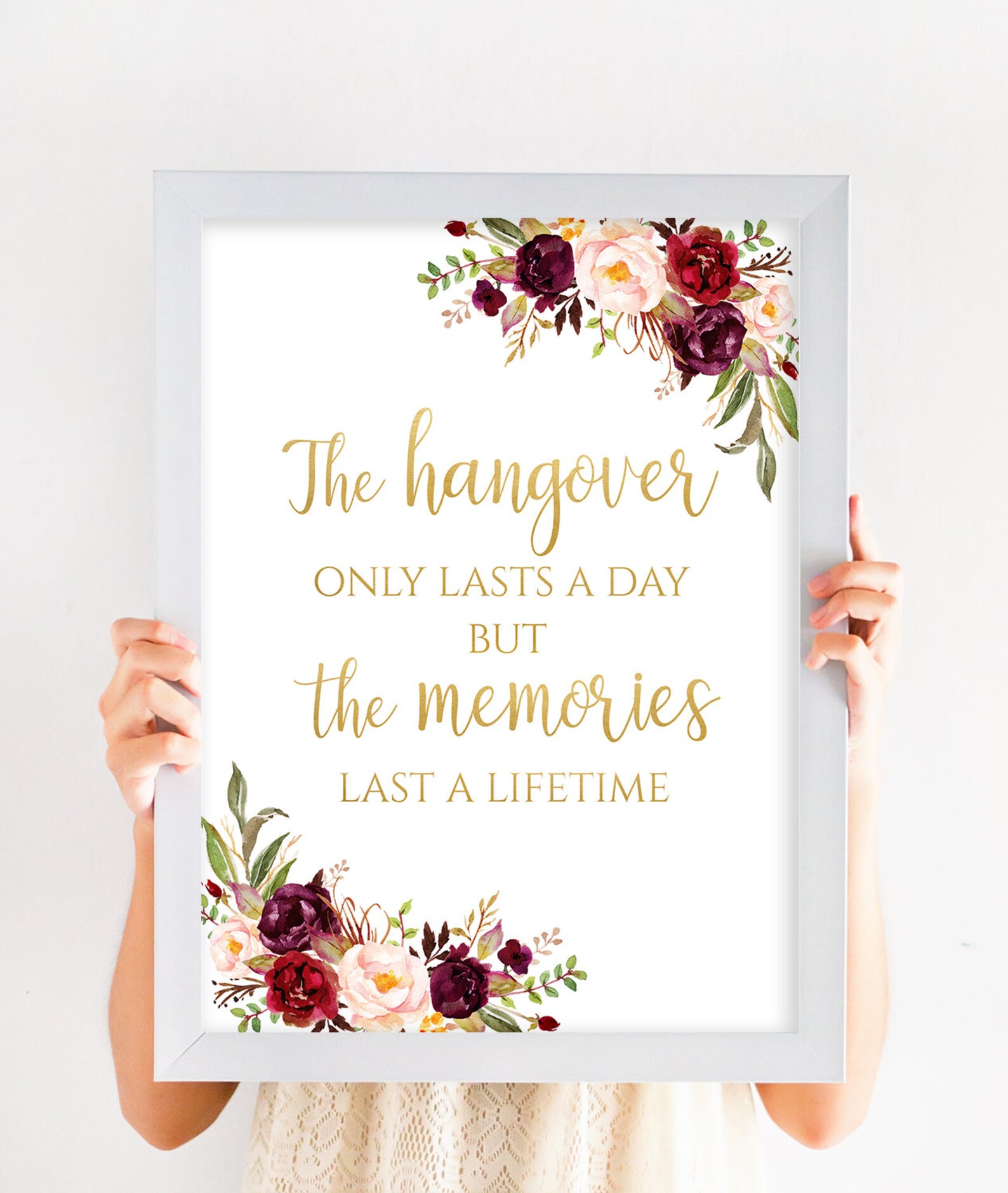 Hangover Sign Printable Wedding Hangover Kit Table Decor - Etsy