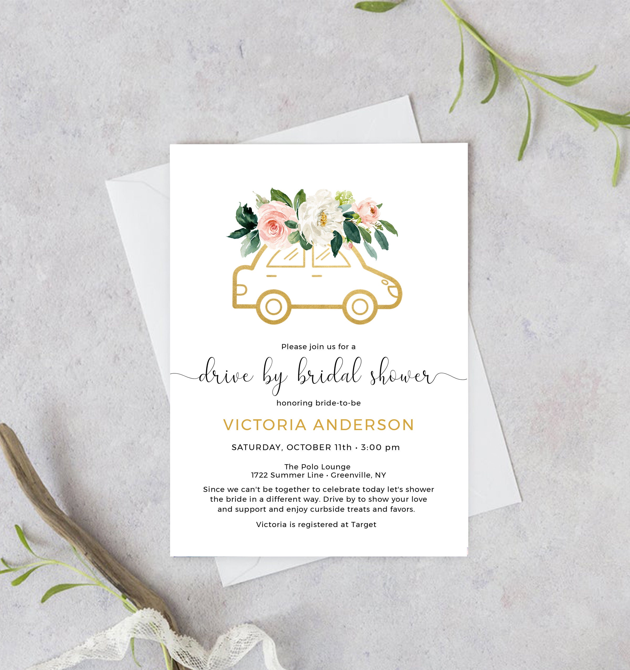 Drive by Parade Bridal Shower Template Social Distance Bridal - Etsy