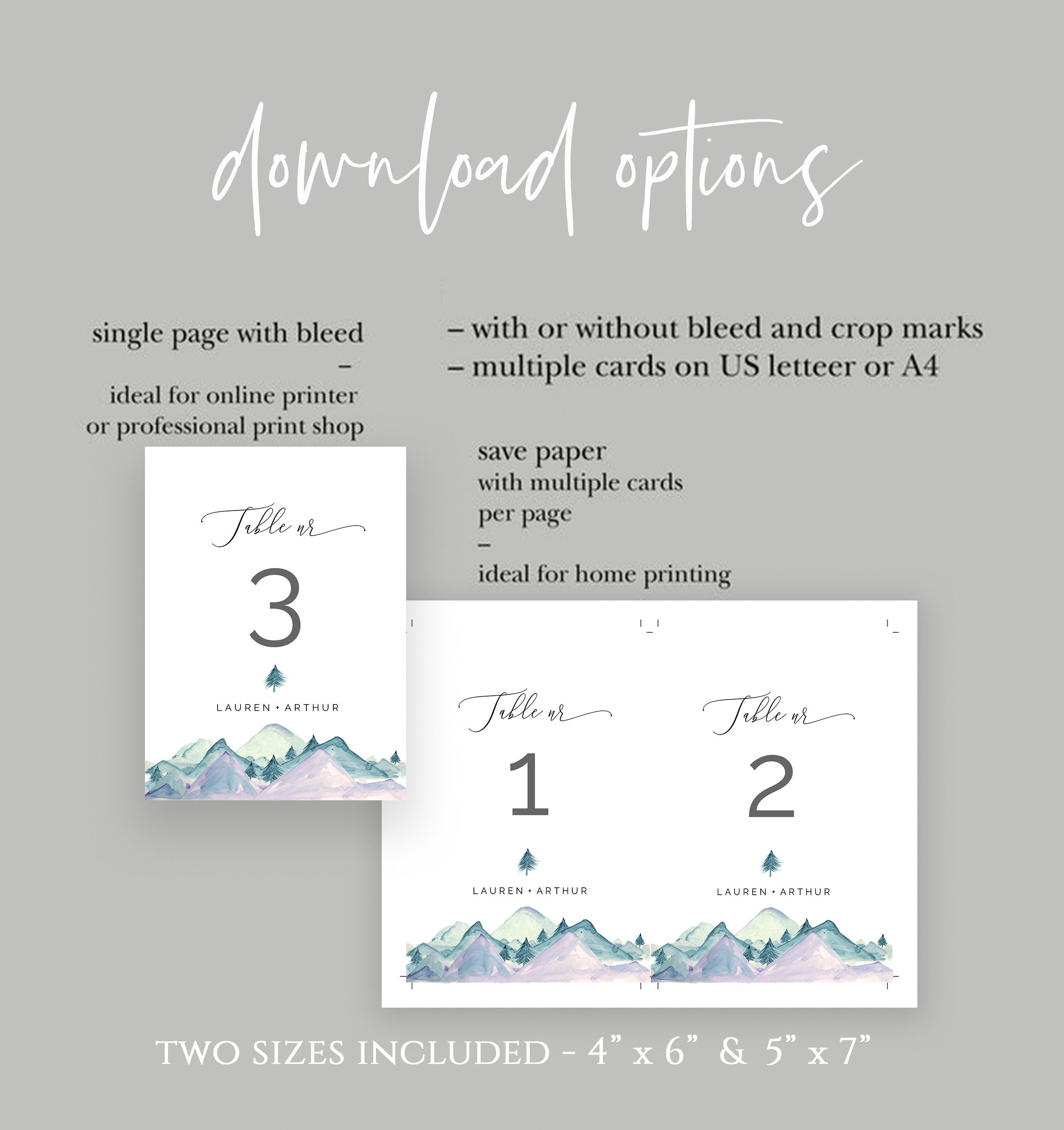 Editable Table Number Template Personalized Table Number | Etsy