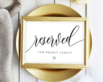 Folded Reserved Sign - Etsy