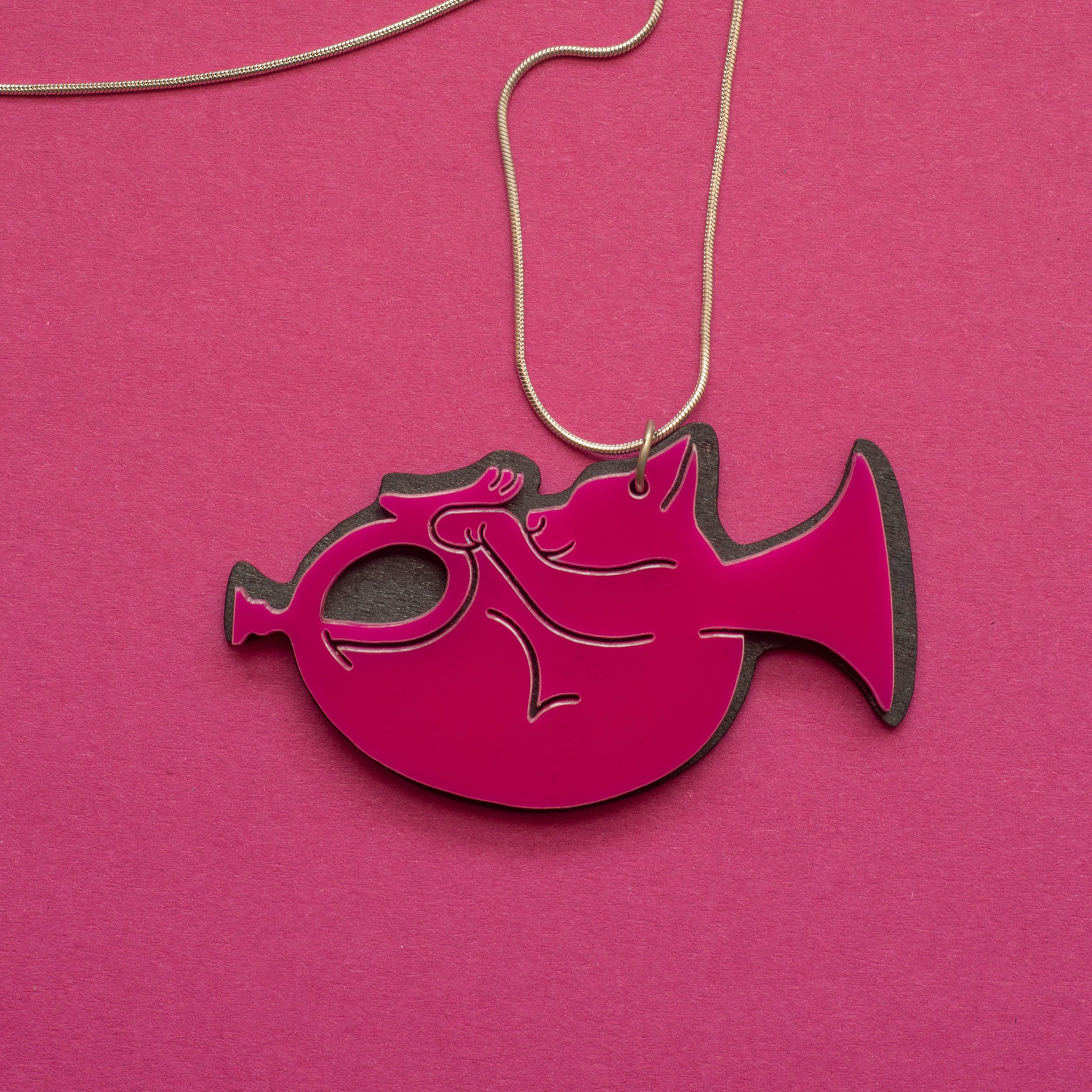 CAT TRUMPET Gift Pendant Necklace - Etsy
