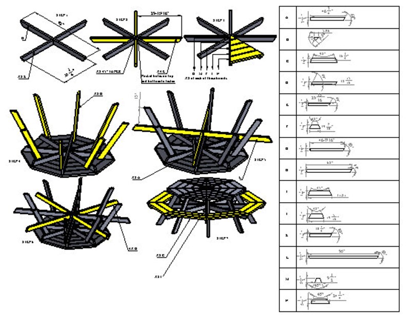 OCTAGON Picnic Table | EASY Woodworking Design Plans | FREE Board Cut ...