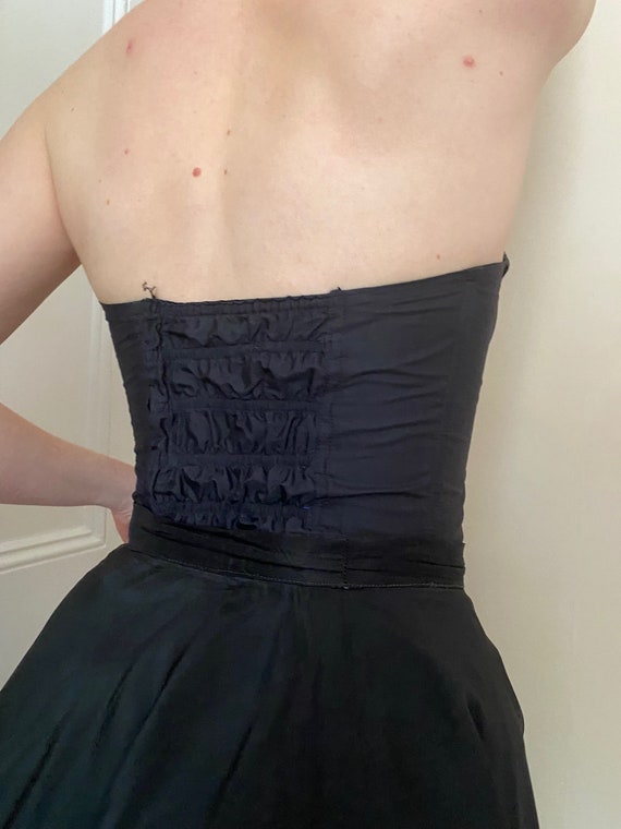 Perfect 1950s black structured sun top with boning an… - Gem Perfect 1950s black structured sun top with boning an… - Gem