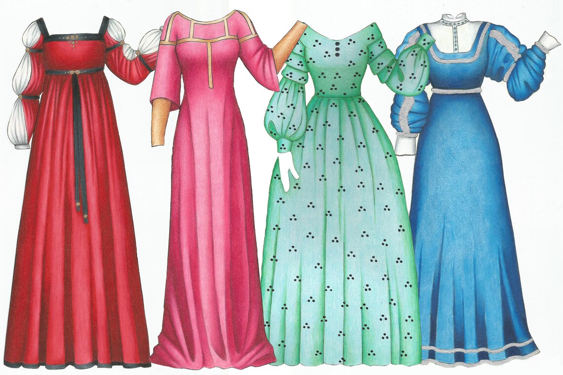 Historical Princess Paper Doll Set - Etsy