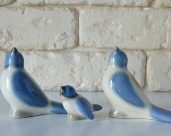 Vintage Porcelain Thrush Bird Figurine, Russian Soviet Bird Statue ...