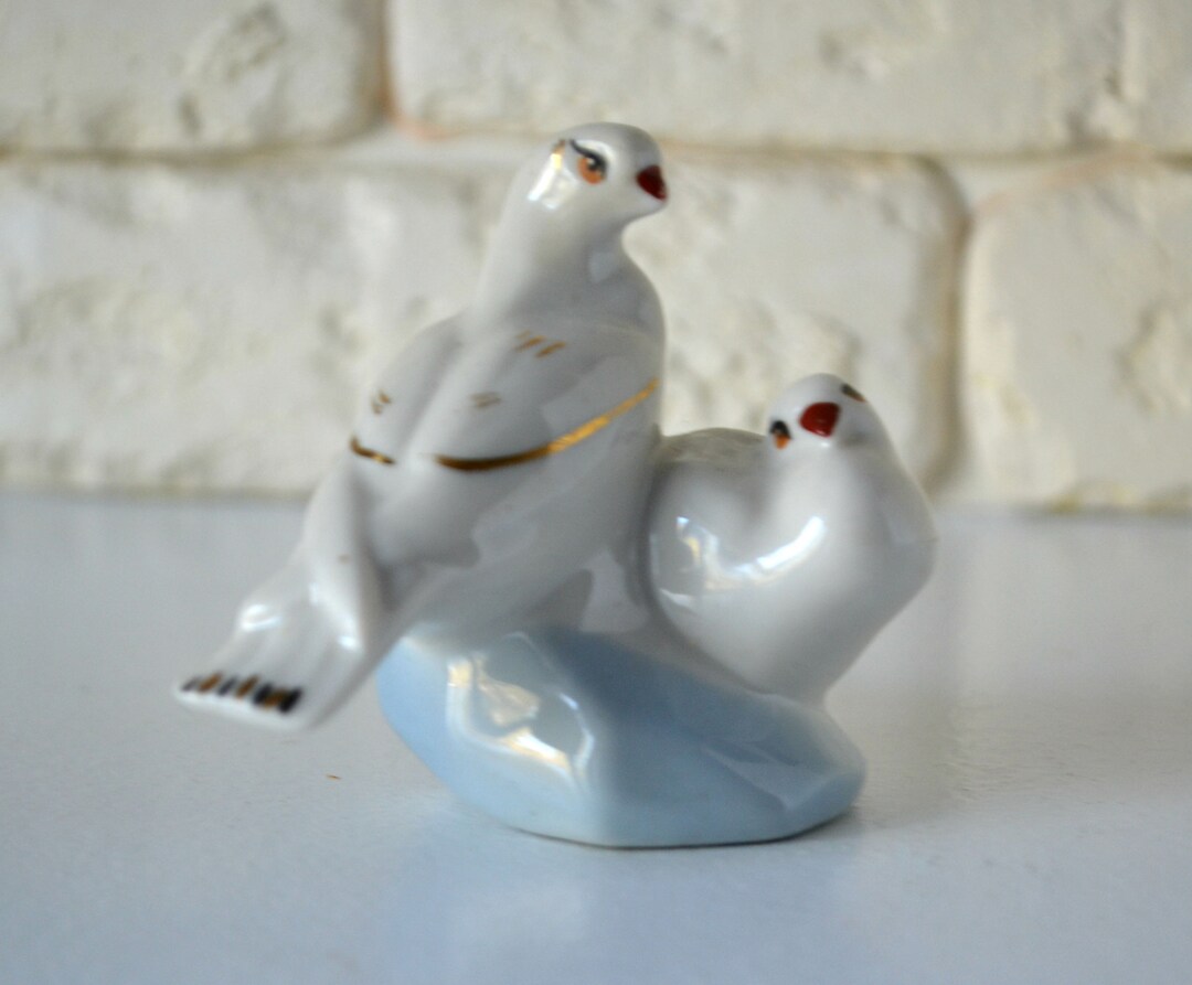 Dove Bird Figurine Porcelain Vintage Statue White Doves Gift for Mom - Etsy