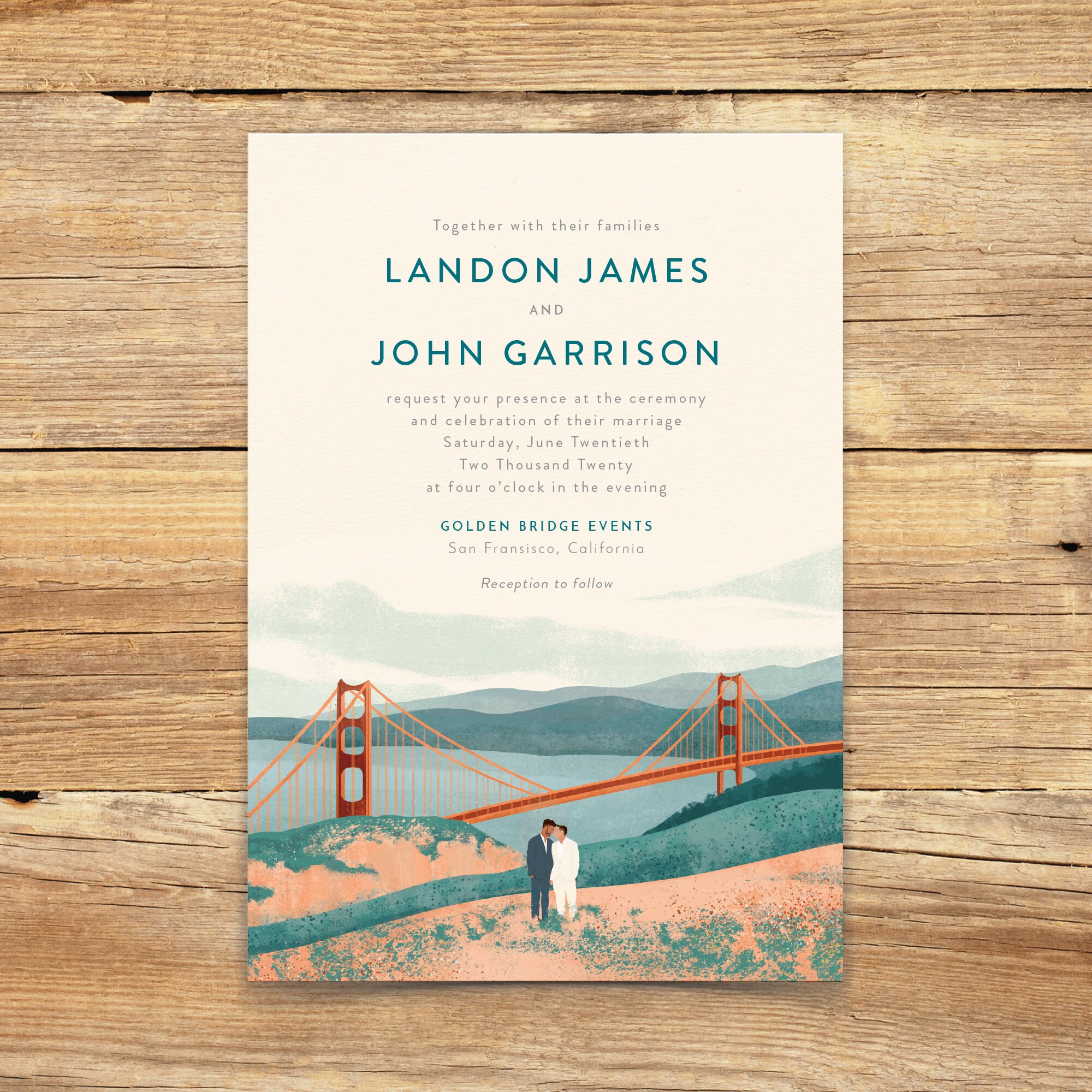 San Francisco Wedding Invitations,custom Illustrated Wedding ...