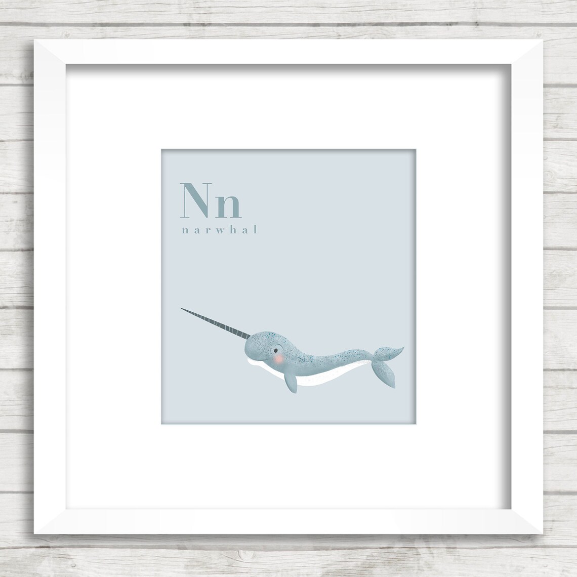 Impresión narval grabado narval bebé arte narval arte de la | Etsy