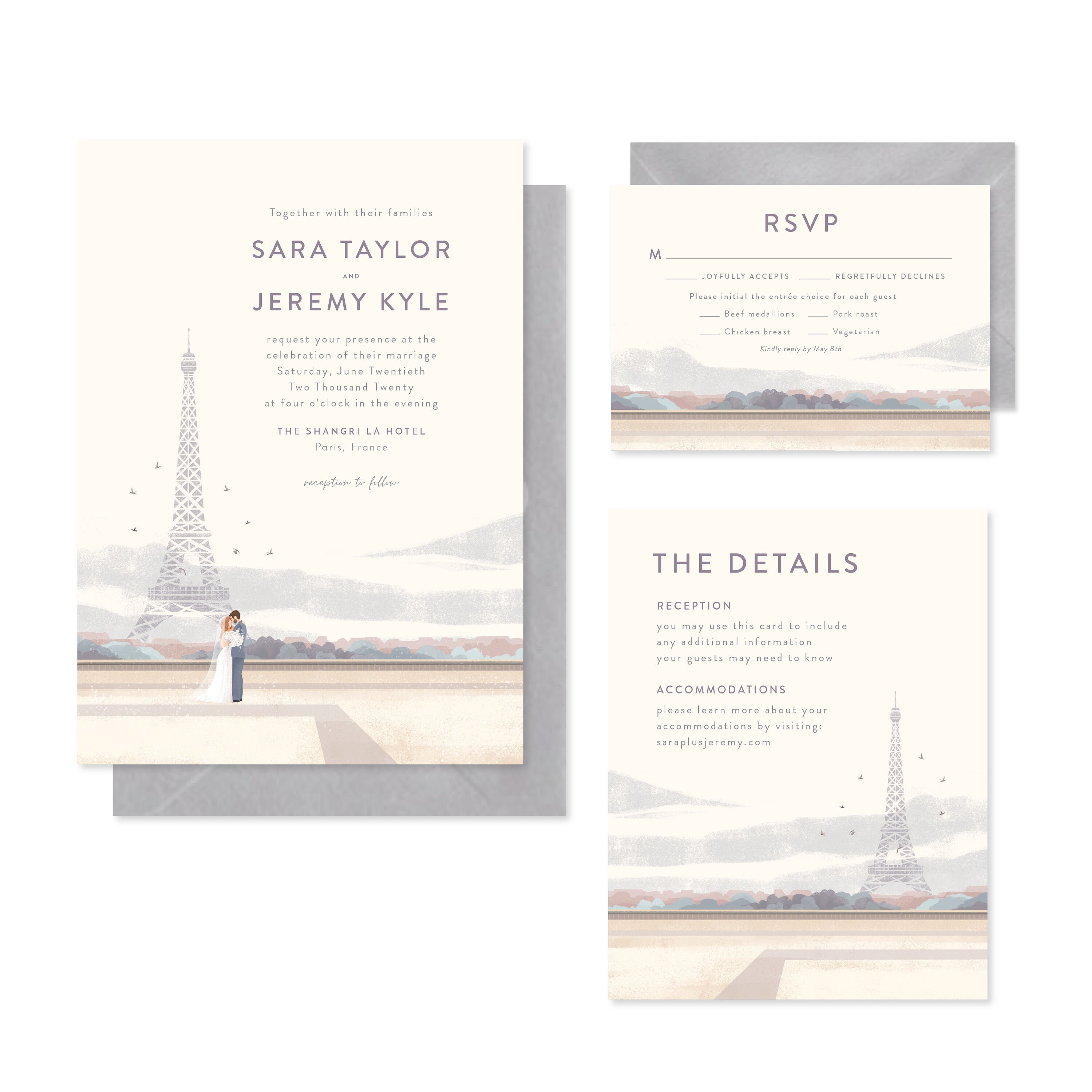 Paris Wedding Invitations,city Wedding Invitations,custom Painted Save ...