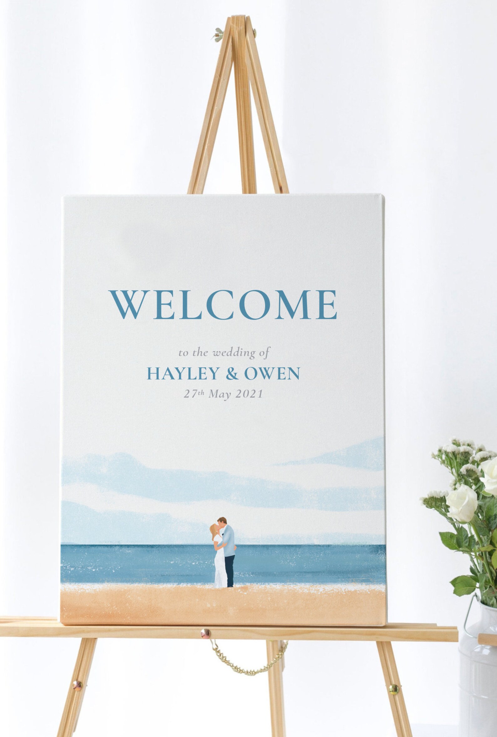 Printable Beach Wedding Welcome Sign Destination Wedding - Etsy