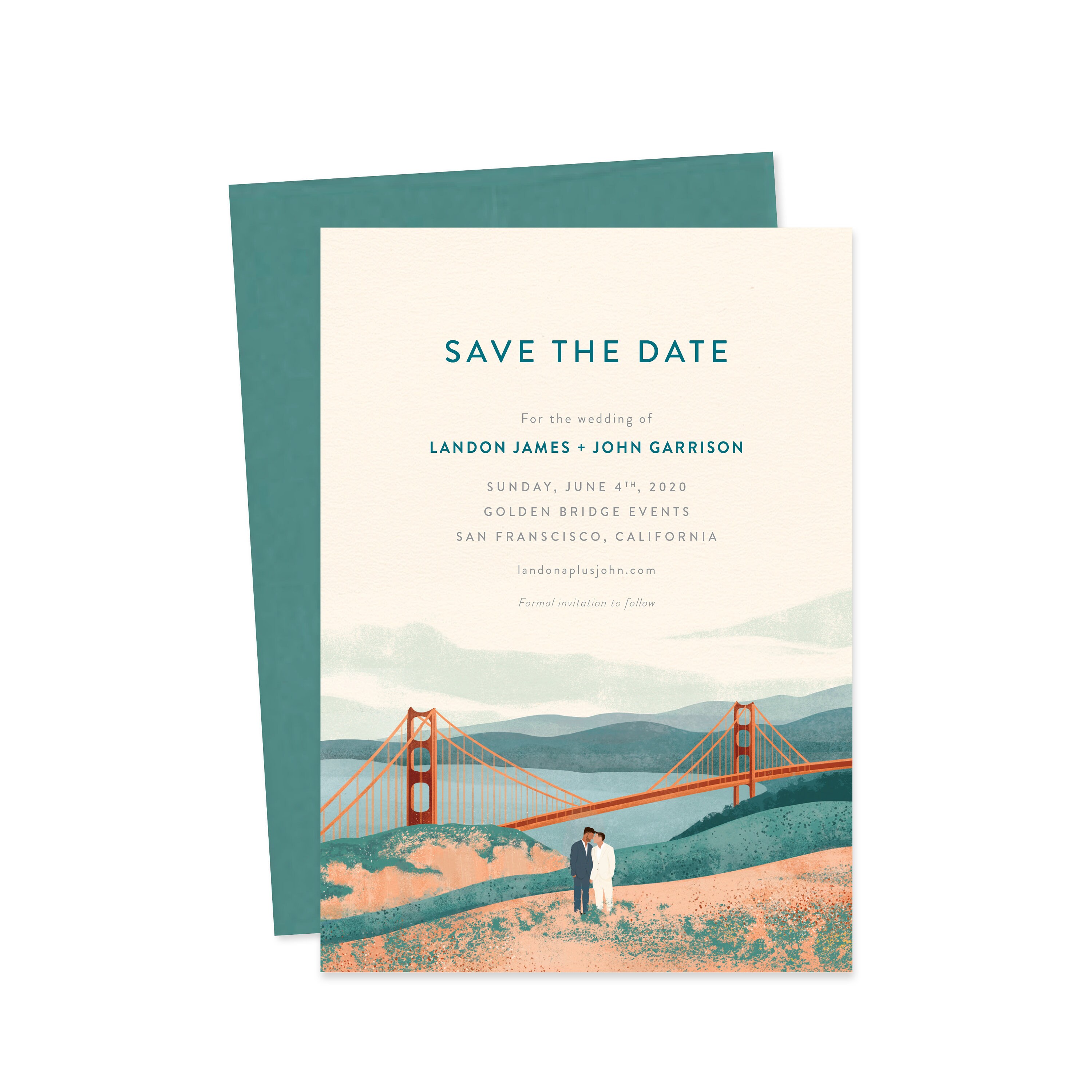 San Francisco Wedding Invitations,custom Illustrated Wedding ...