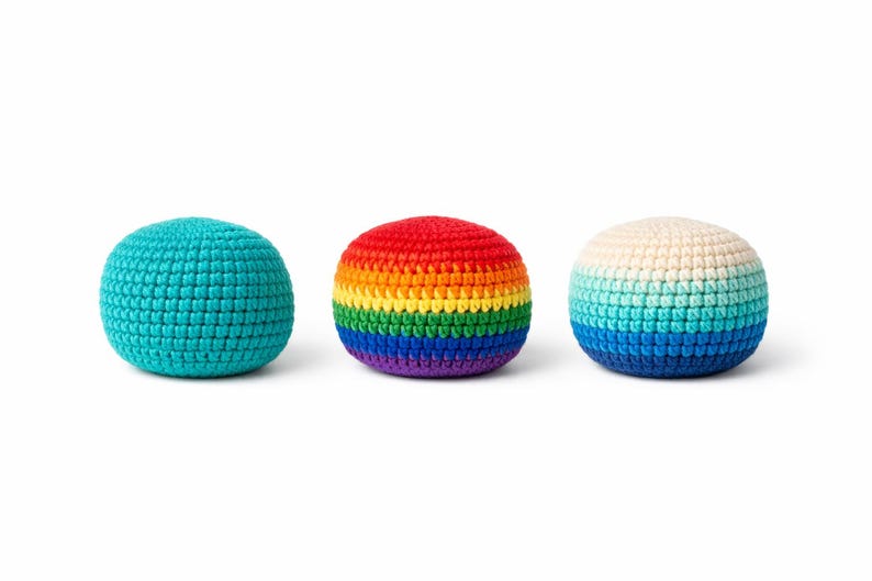 Hacky Sack Crochet Pattern PDF – Easy Beginner Footbag Pattern, Crochet ...
