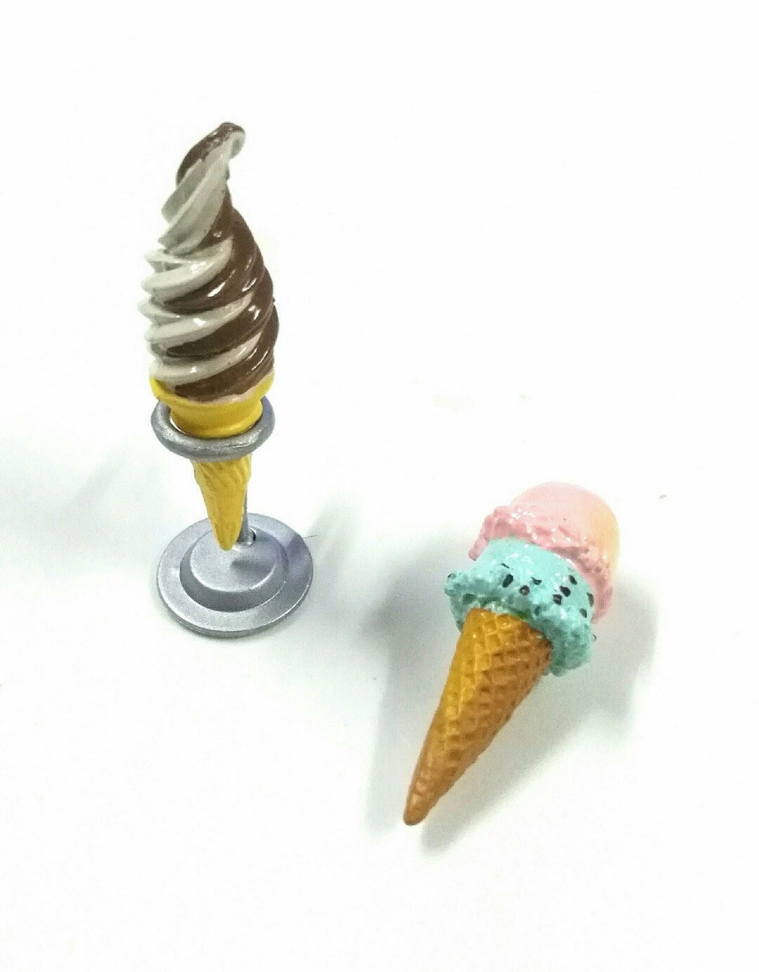 Re-ment Miniature Ice Cream Cone and Soft Serve Ice Cream With Standing ...
