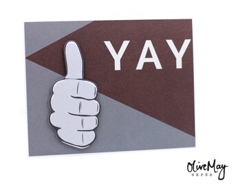 Thumbs up card | Etsy