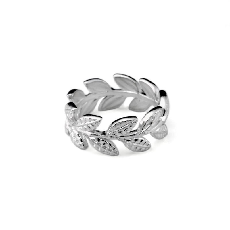 Laurel Wreath Ring Silver Botanical Jewelry Anniversary - Etsy