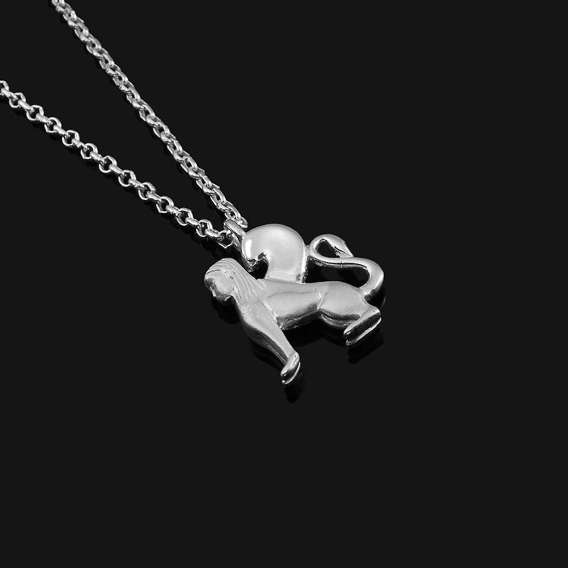 Ancient Greek Sphinx Necklace Silver Ancient Greek Mythology - Etsy