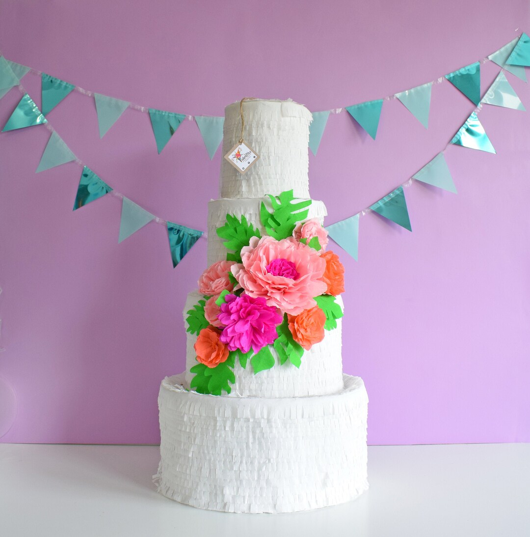 Tropical Wedding Cake Pinata Incl. Piñata Stick - Etsy
