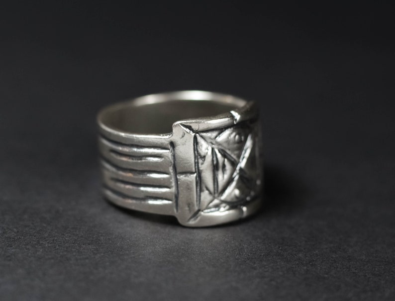 Mens Rune Sterling Silver Handmade Symbol Ring Esoteric - Etsy