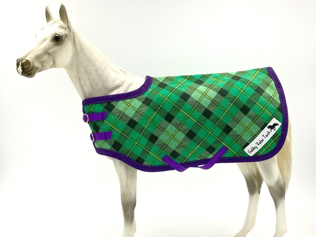 Sewn* PETER STONE or BREYER Traditional 1:9 Scale Blanket - 'plaid ...