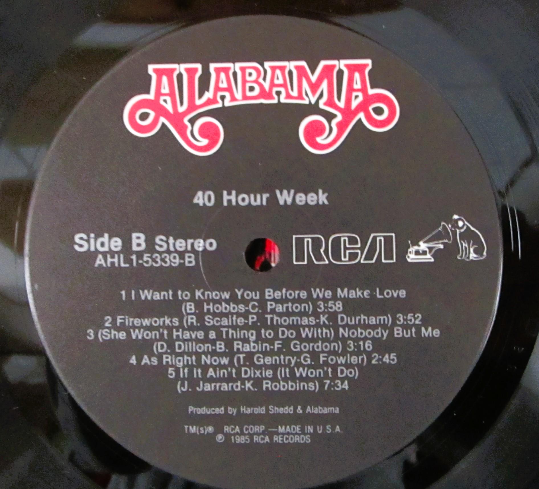 Music Album * Alabama, 40 Hour Week * 126 - Etsy