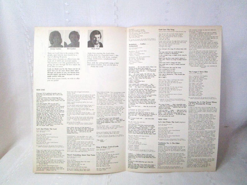 Music Album, Bill and Gloria Gaither and Ronn Huff, Alleluia, A Praise ...