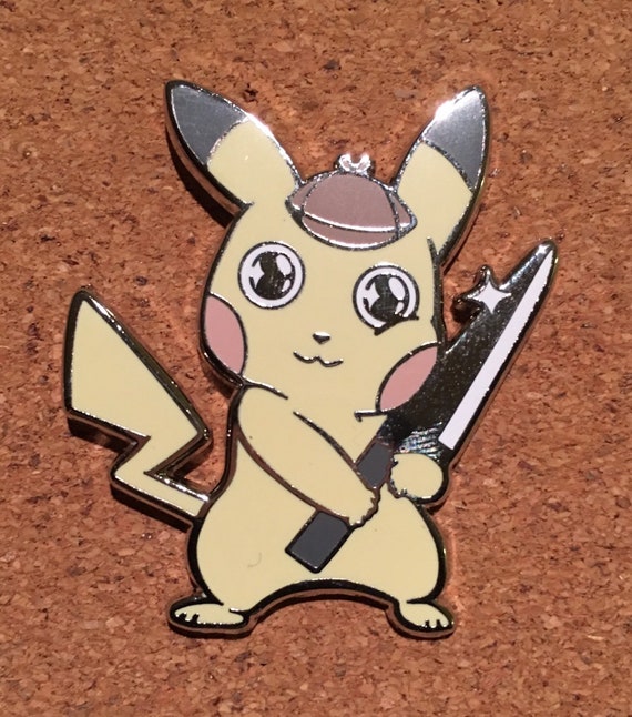 Detective Pikachu With Knife Enamel Pin - Etsy