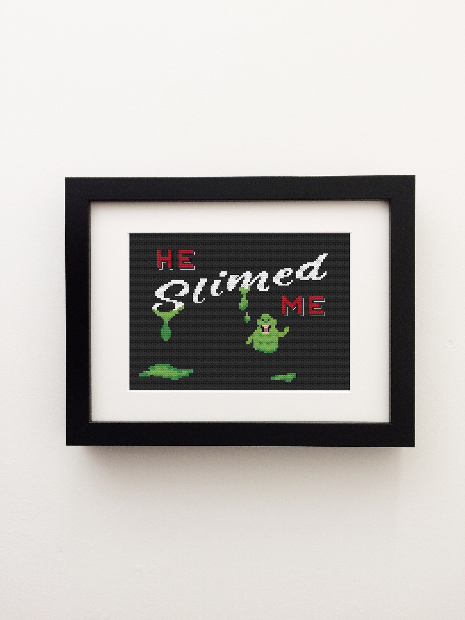 Ghostbusters He Slimed Me Cross Stitch Pattern Digital Download - 80s ...