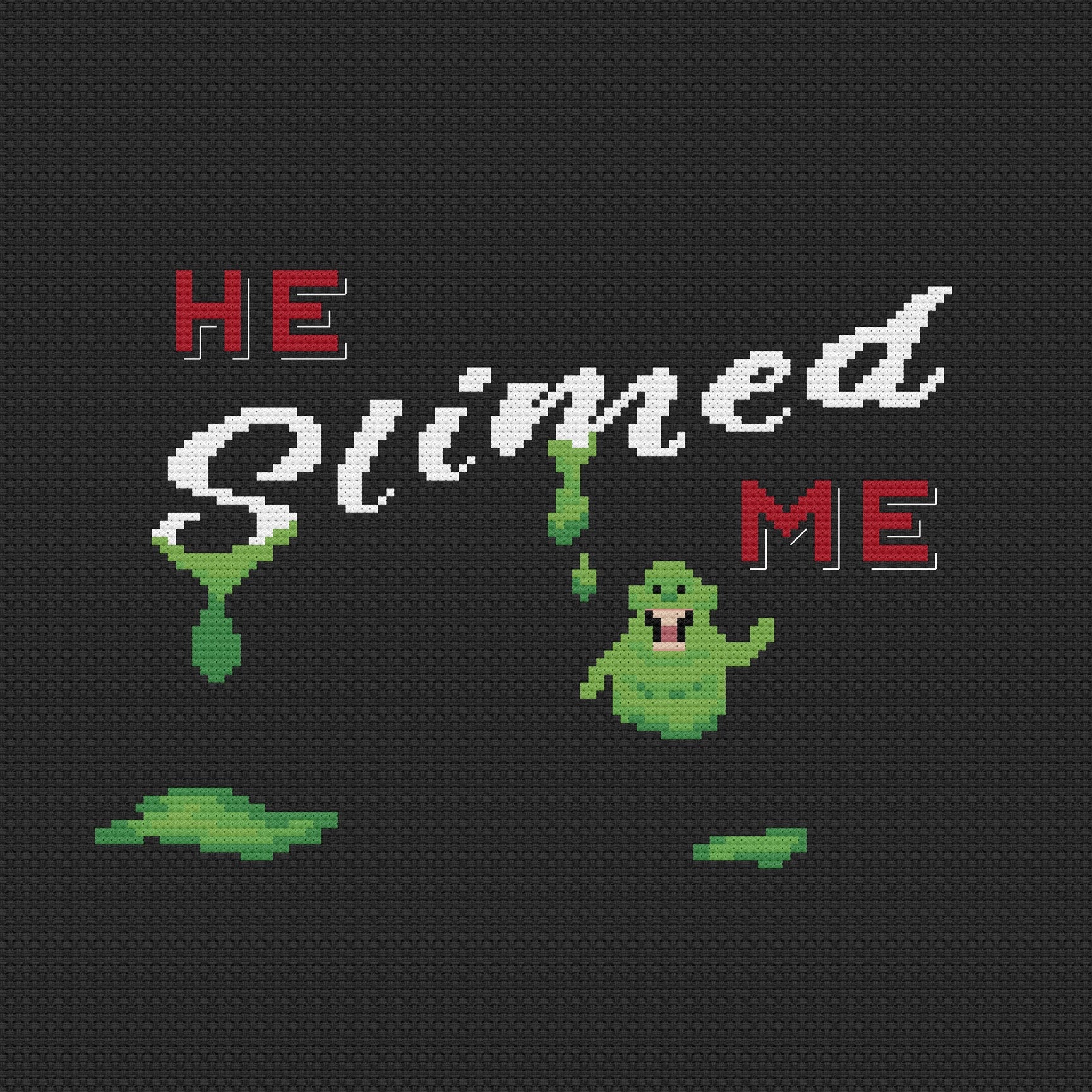 Ghostbusters He Slimed Me Cross Stitch Pattern Digital Download - 80s ...
