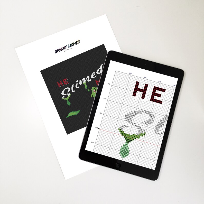 Ghostbusters He Slimed Me Cross Stitch Pattern Digital Download - 80s ...