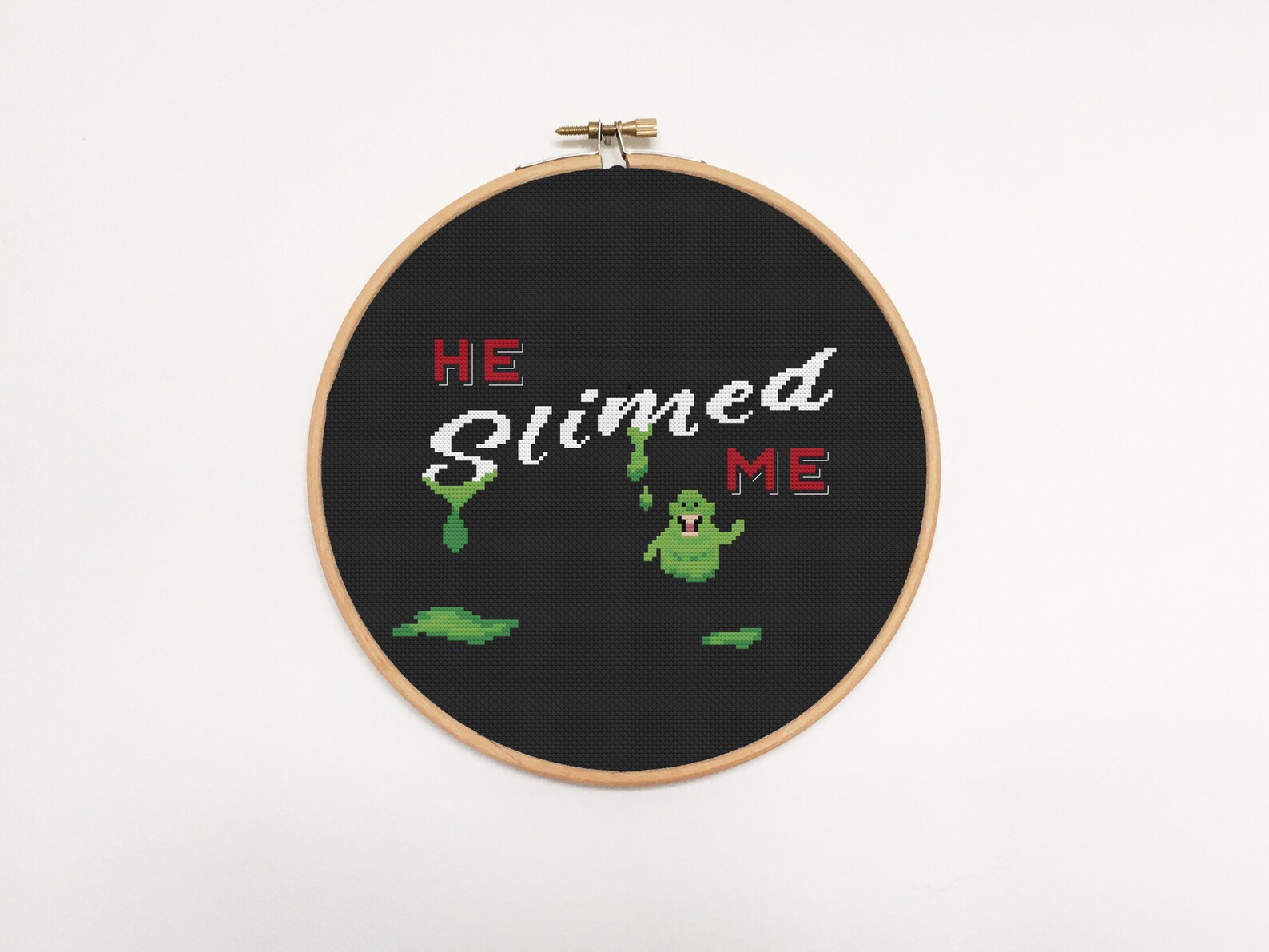 Ghostbusters He Slimed Me Cross Stitch Pattern Digital Download - 80s ...
