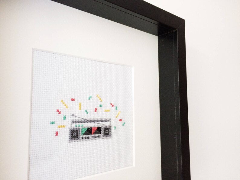 Ghetto Blaster Cross Stitch Pattern Digital Download - 80s Retro ...