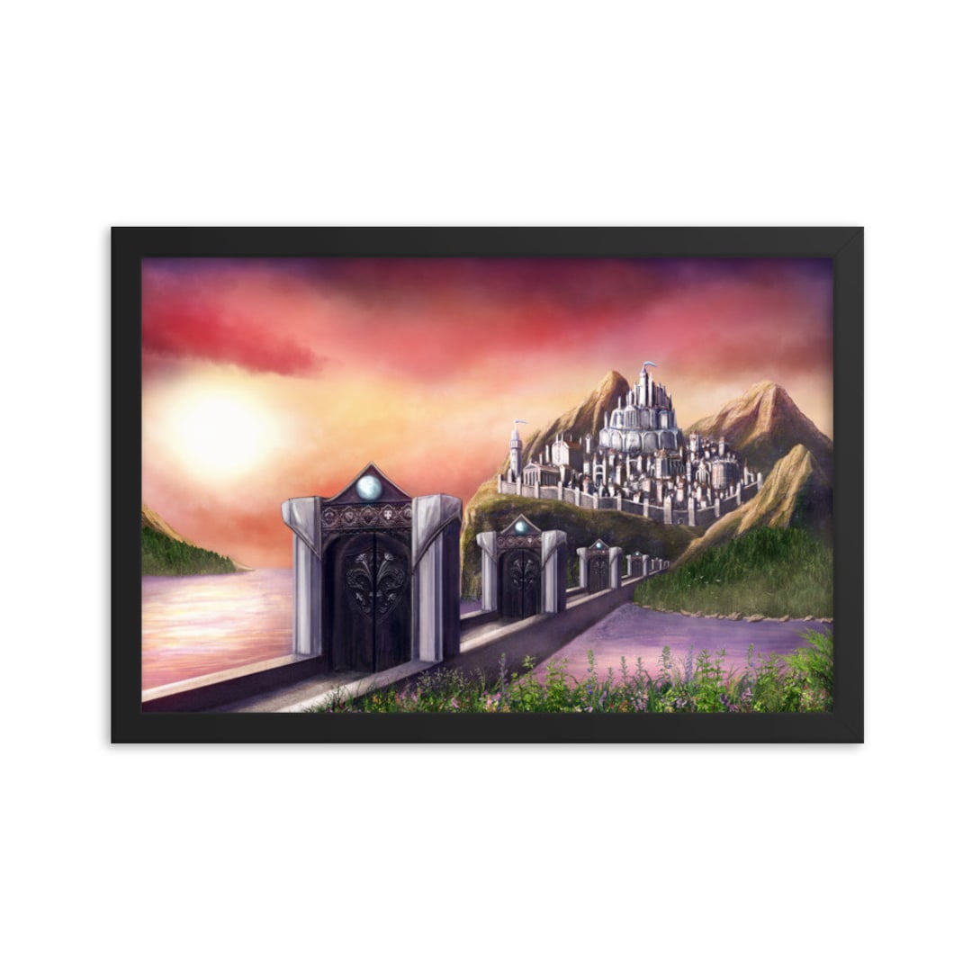 Fantasy Castle Landscape Painting - Art Print - Wall Home Decor ...