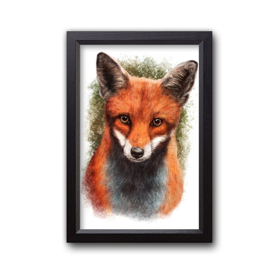 Red Fox Painting Art Print Wall Home Decor Framed Poster - Etsy