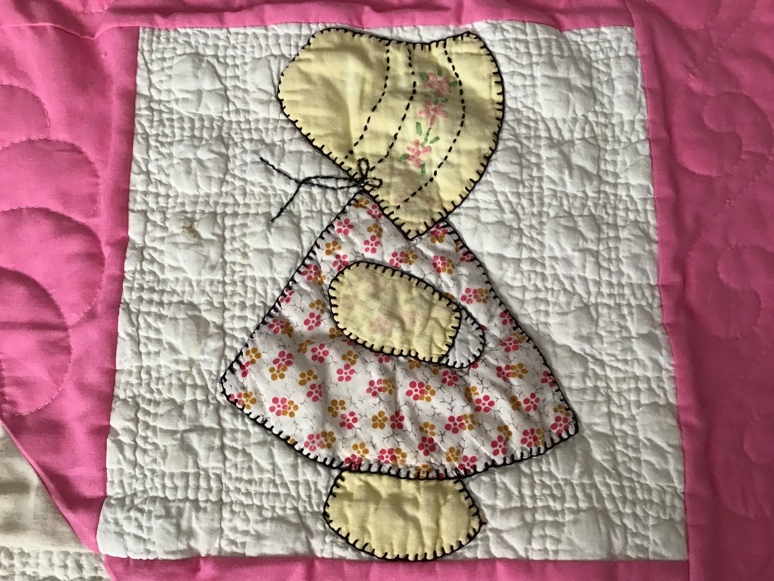 Vintage depression era hand appliquéd hand embroidered | Etsy