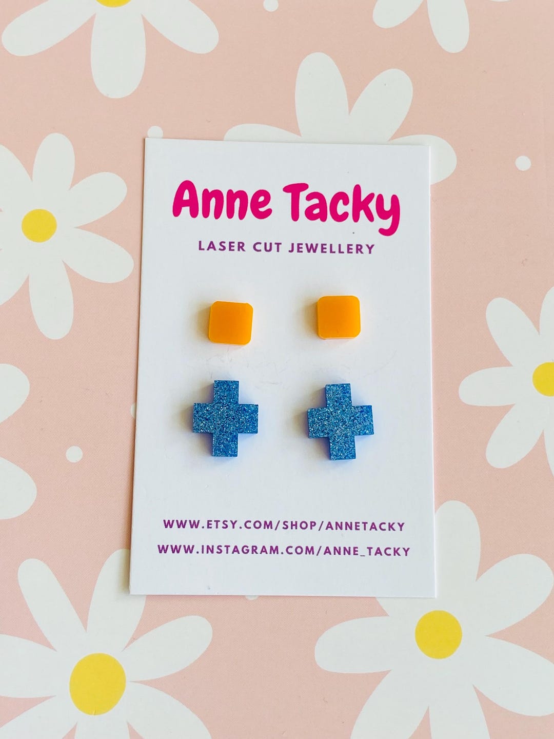 SAMPLE SETS Stud Earrings X2 - Laser Cut Acrylic Jewellery - Statement ...