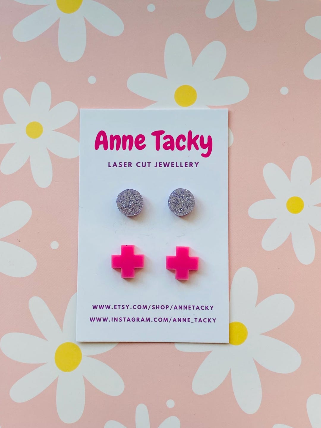 SAMPLE SETS Stud Earrings X2 - Laser Cut Acrylic Jewellery - Statement ...
