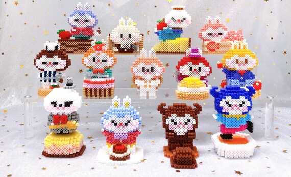 3D Perler Bead Pattern Tutorial Set of 13 Labubu Rabbits - Etsy Ireland