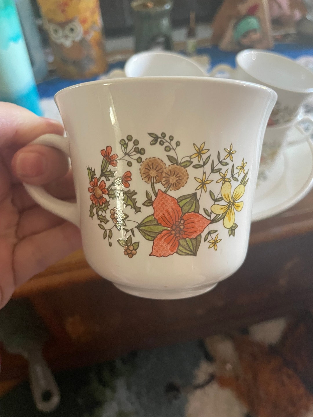 Vintage Corelle Cottage Core Ceramic Mug/plate Set - Etsy