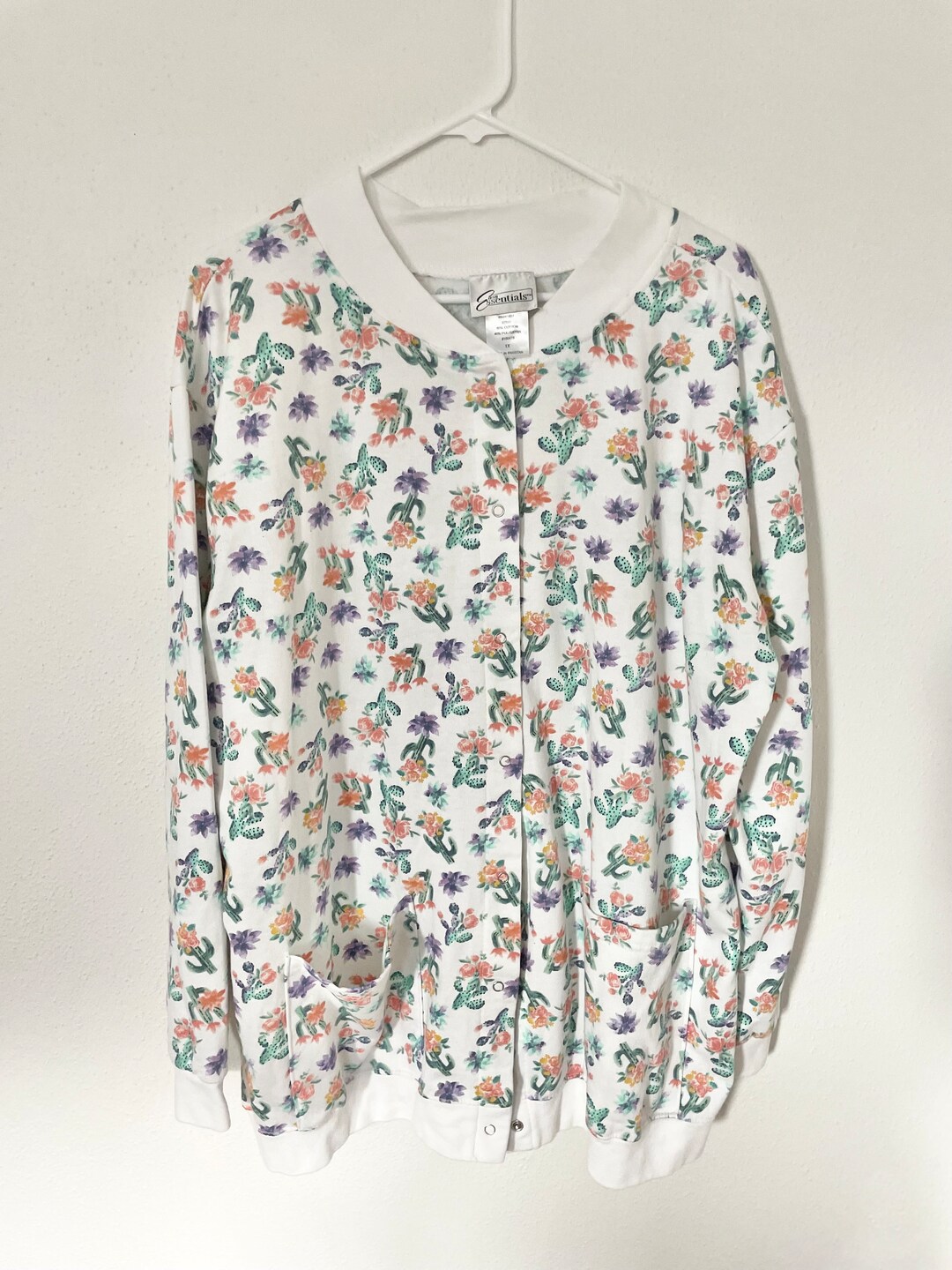 Vintage Pastel Faded Cactus Grandma Cardigan XL - Etsy