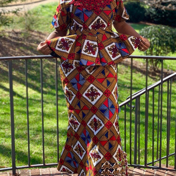 African Print Peplum - Etsy