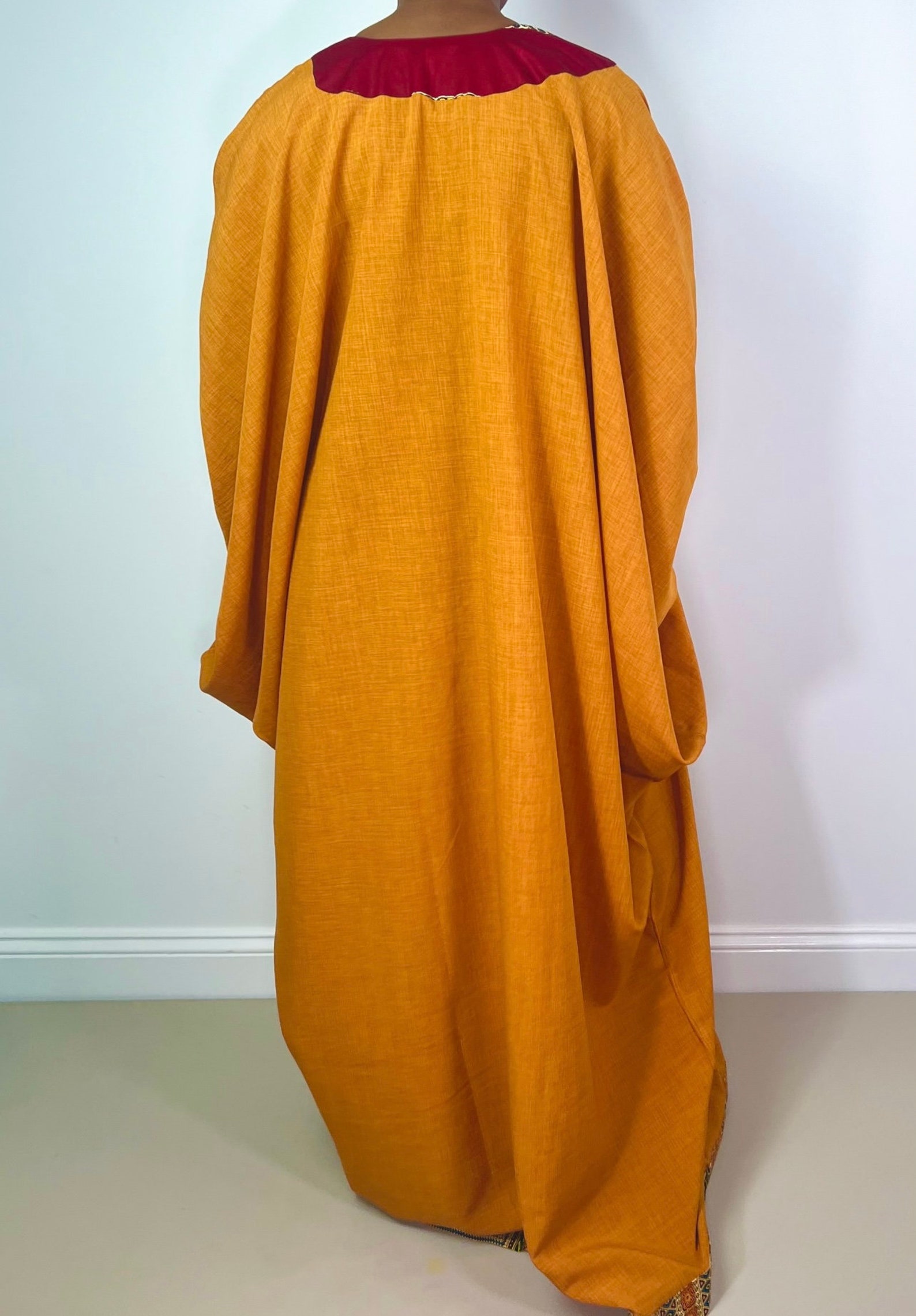 Burnt Orange Dashiki Detail Maxi Kaftan Oversized Dress - Etsy