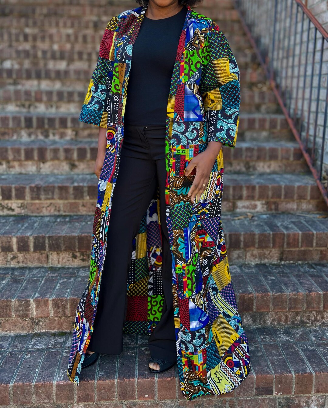 Mixed Print African Print Ankara Multicolor Oversized Duster Blazer - Etsy